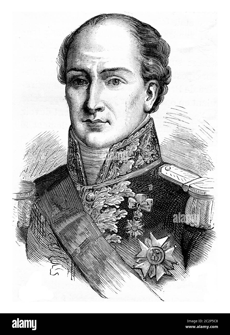 General Eble, vintage engraved illustration. History of France – 1885 ...