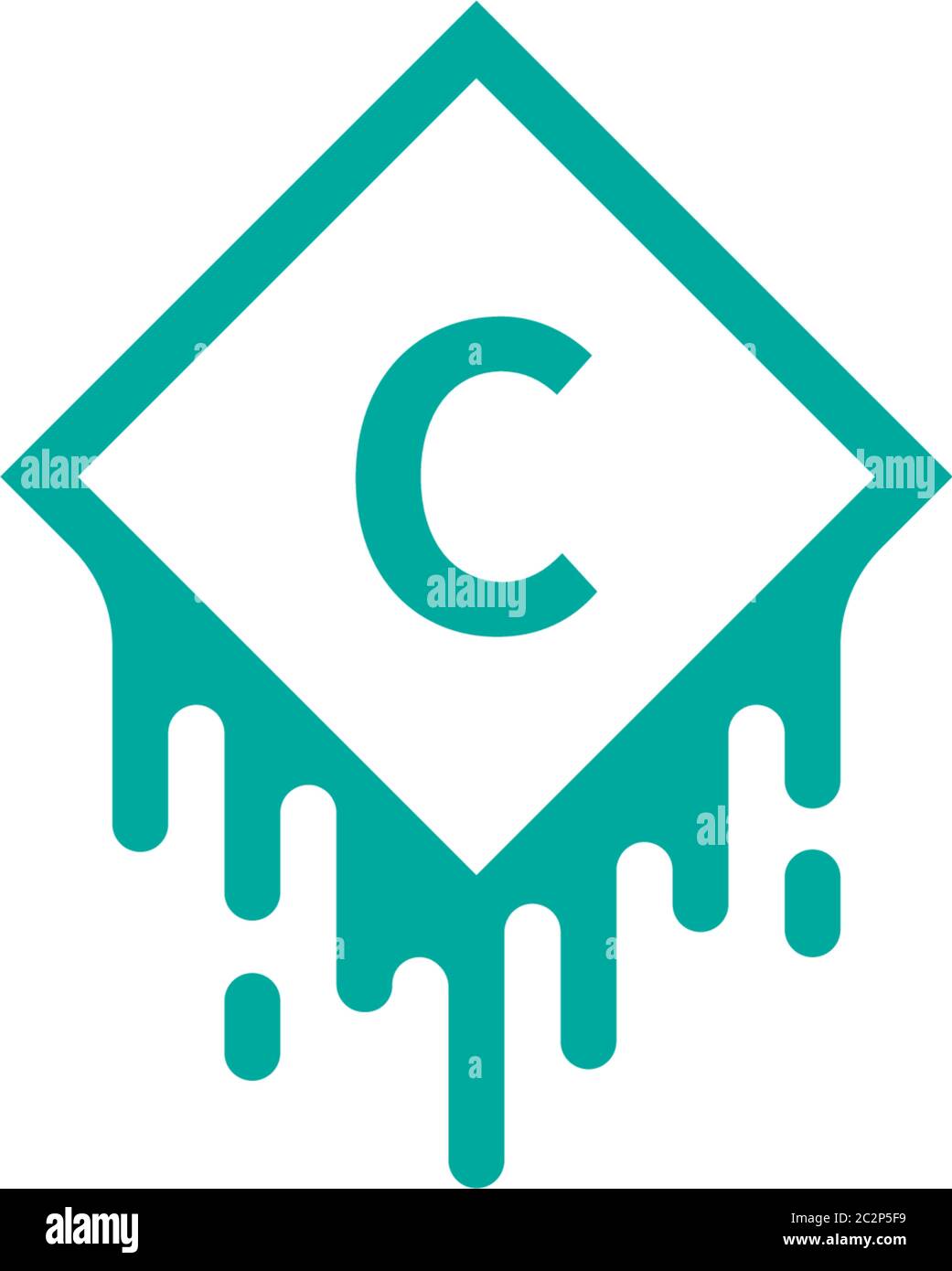 Letter C logotype in green color design concept illustration Stock ...