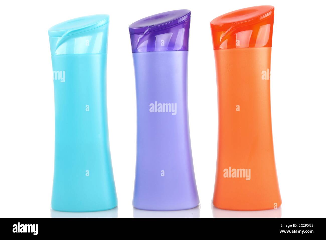 shampoo soaps and detergents colored plastic bottles Stock Photo - Alamy