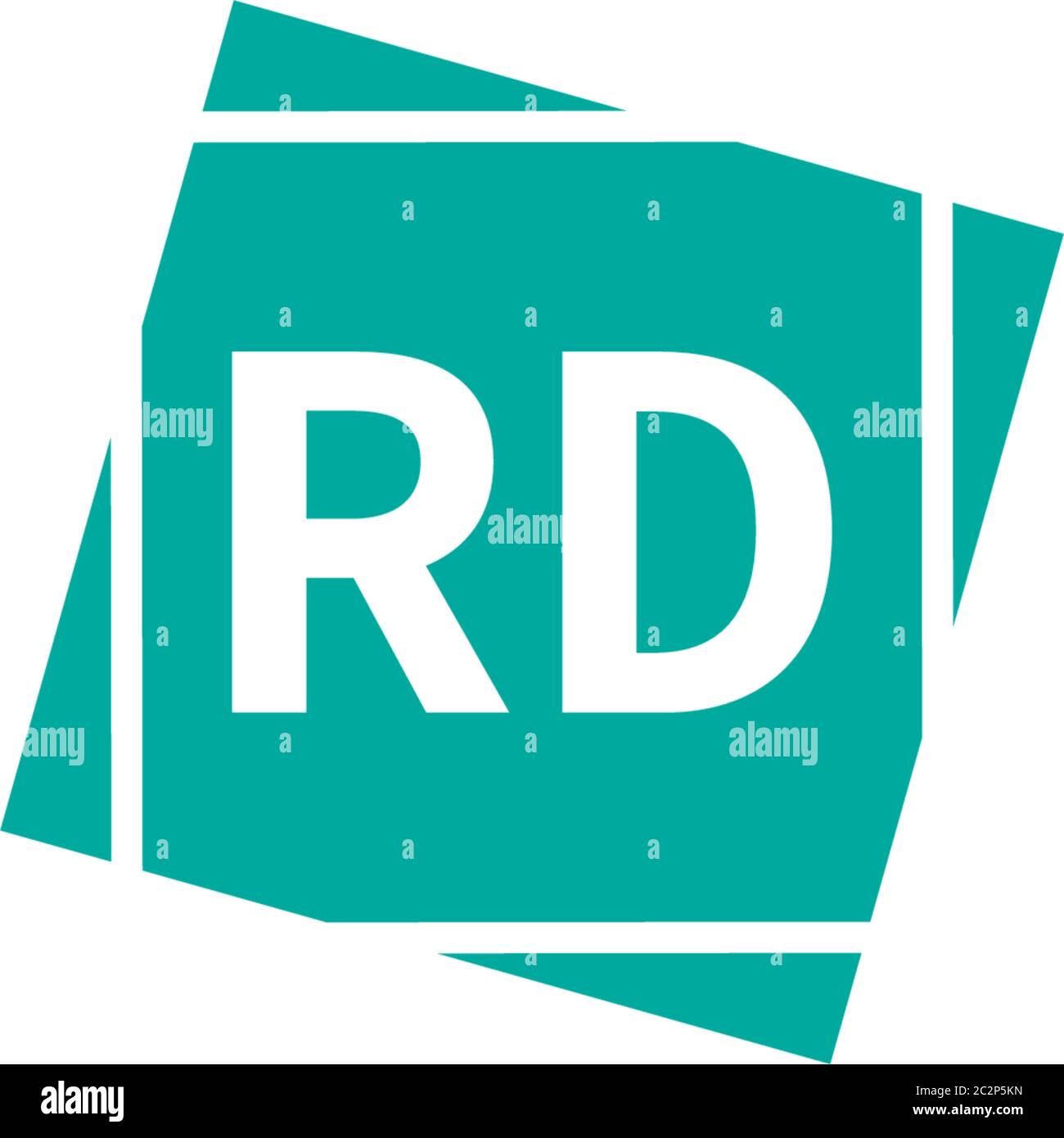 Letter RD logotype in green color design concept illustration Stock ...