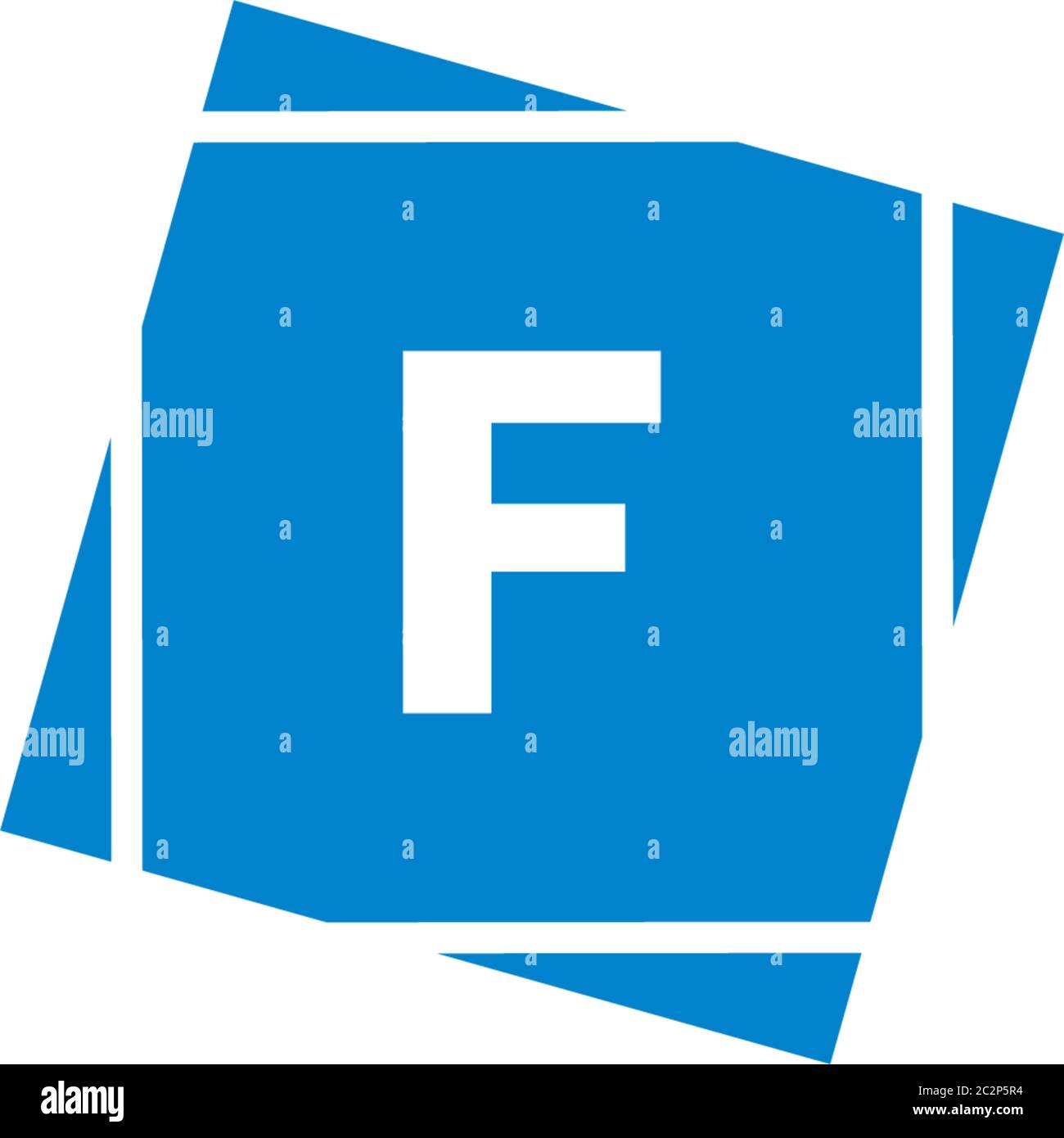 Letter F logotype in blue color design concept illustration Stock ...