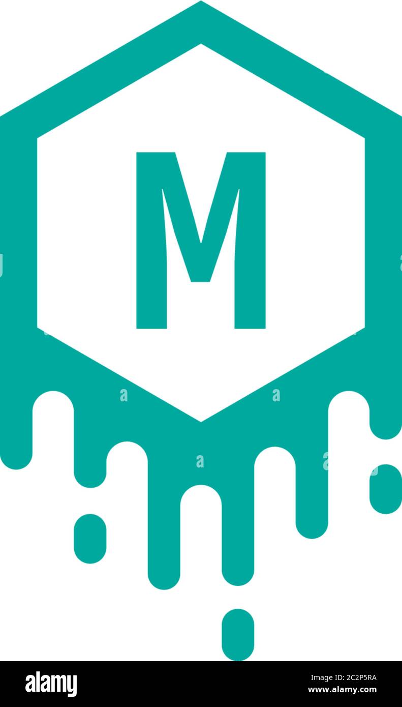 Letter M logotype in green color design concept illustration Stock ...