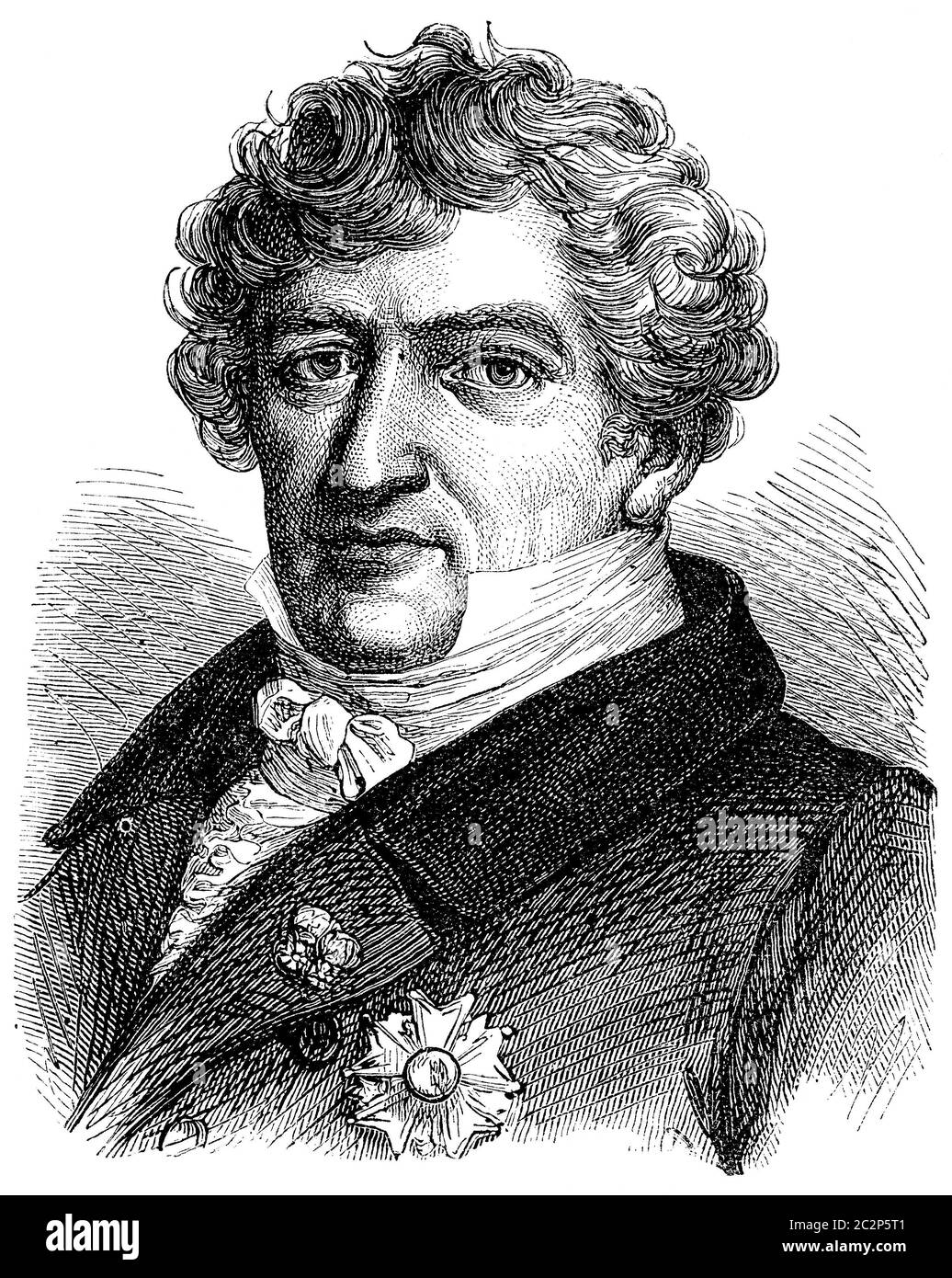 Cuvier, vintage engraved illustration. History of France – 1885 Stock ...