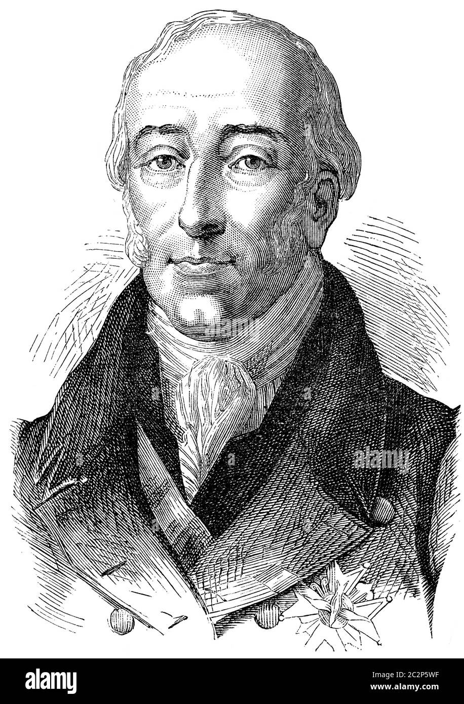 Prince of Conde, vintage engraved illustration. History of France ...