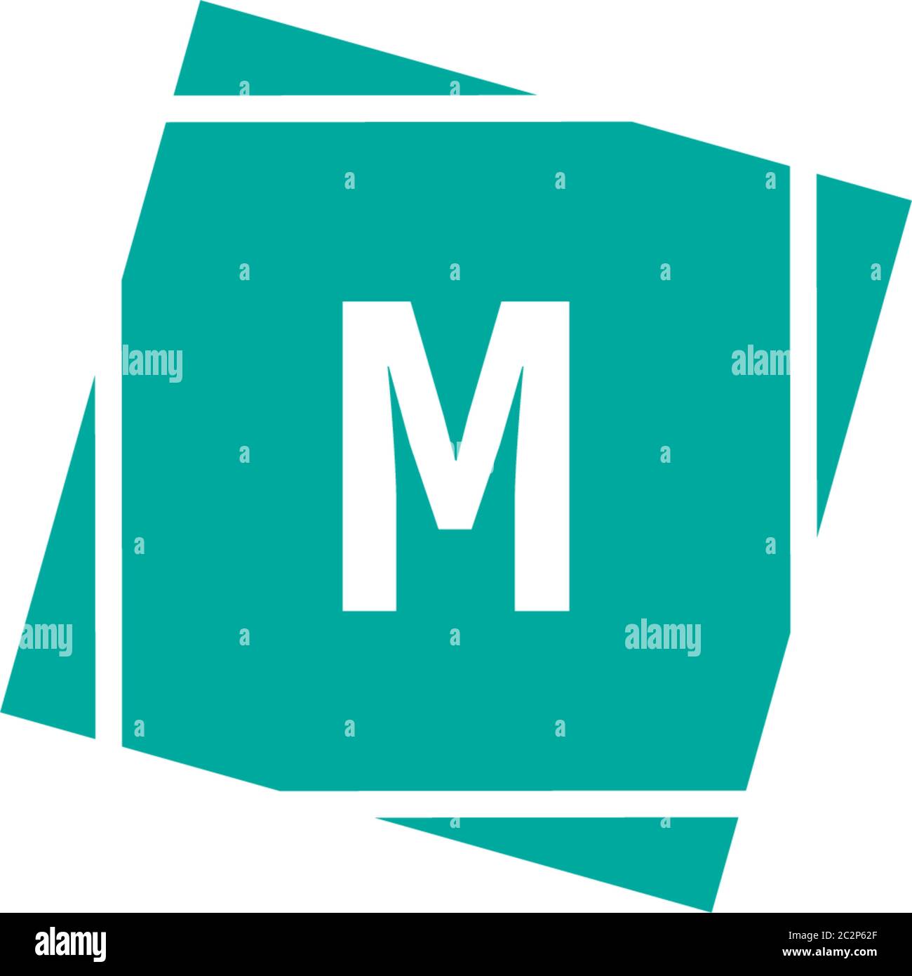Letter M logotype in green color design concept illustration Stock ...