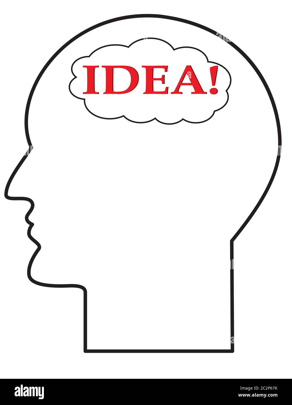 Contour of human head Stock Photo - Alamy