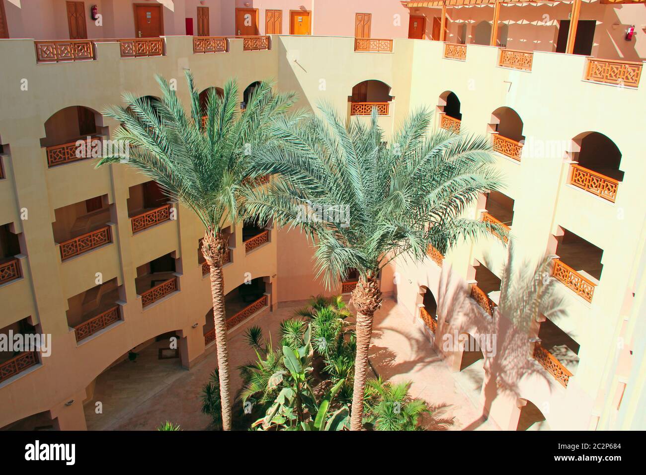 Courtyard with palm tree hi-res stock photography and images - Alamy