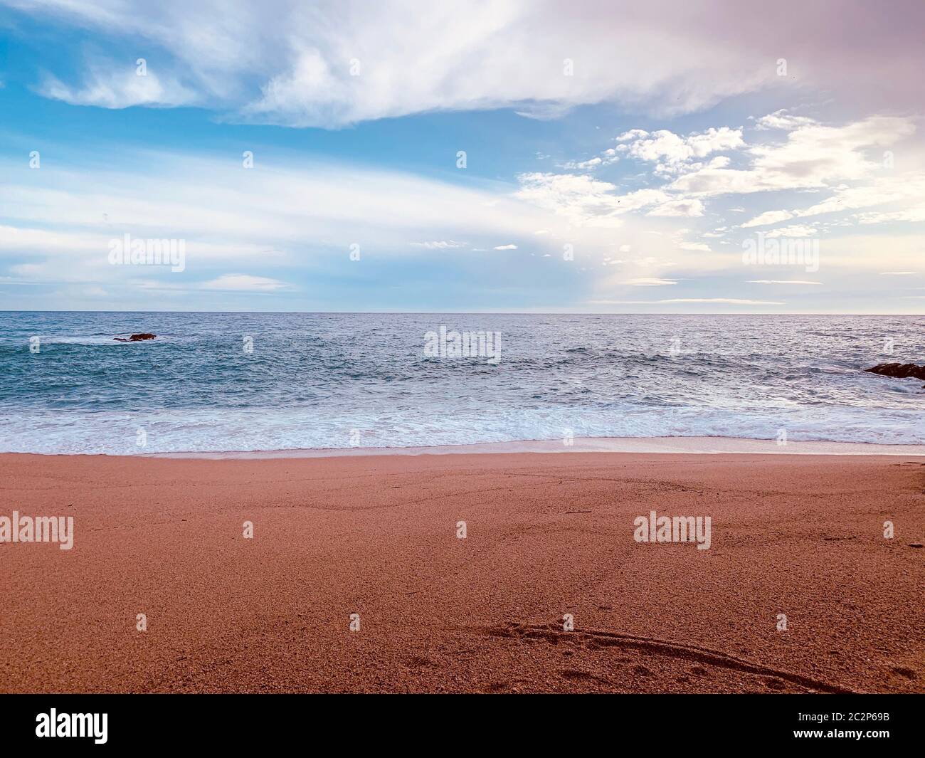 Beautiful sea summer or spring abstract background. Golden sand beach ...