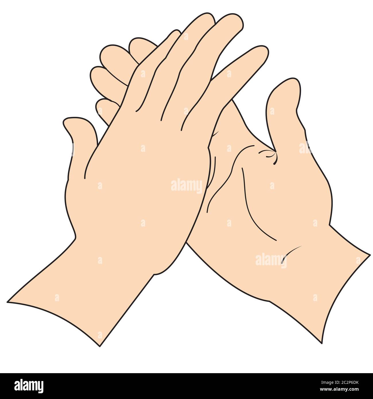 Two hands in greeting Stock Photo - Alamy