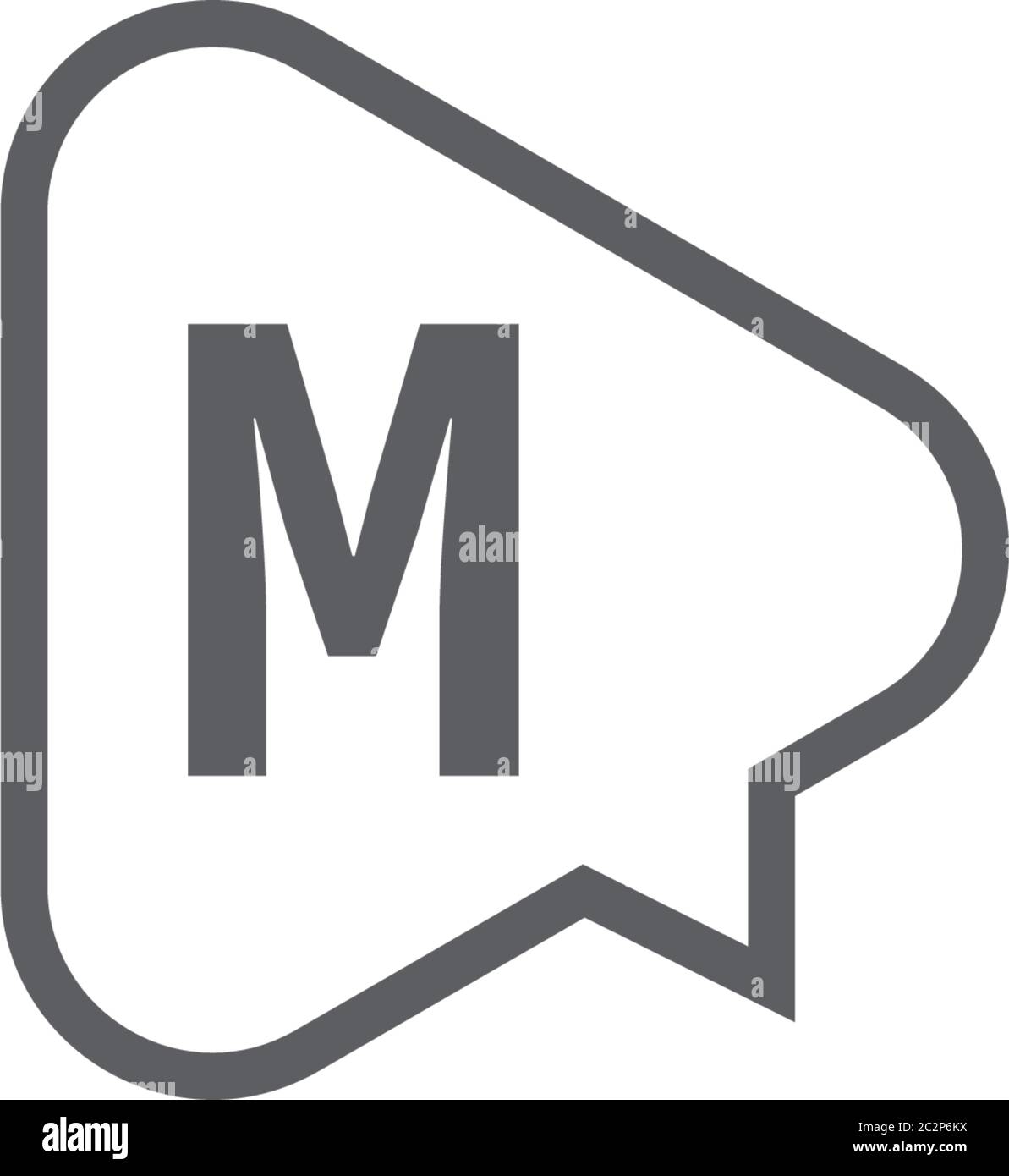 Letter M logo icon flat design concept illustration Stock Vector Image ...