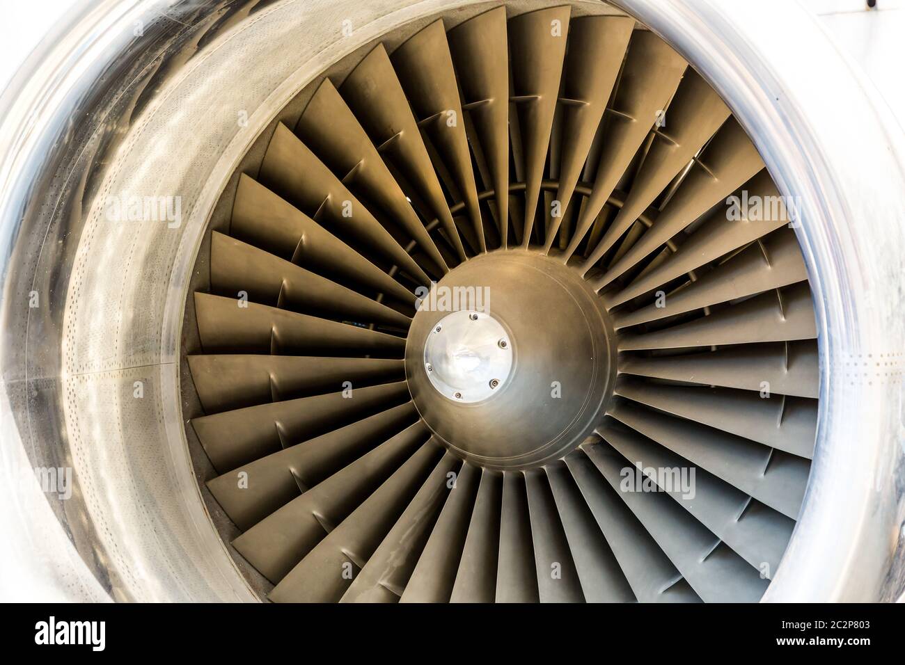 Jet engine blades closeup. Airplane turbine Stock Photo - Alamy