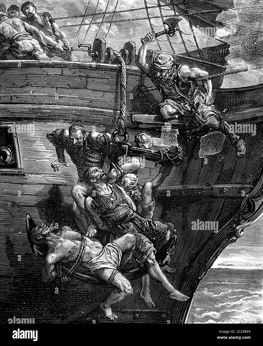 A pirate. The anchor sank, taking with it the human cluster, vintage ...