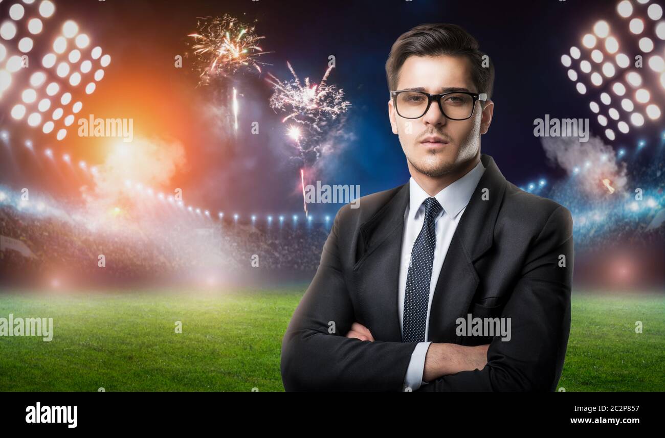 Happy football manager hi-res stock photography and images - Alamy