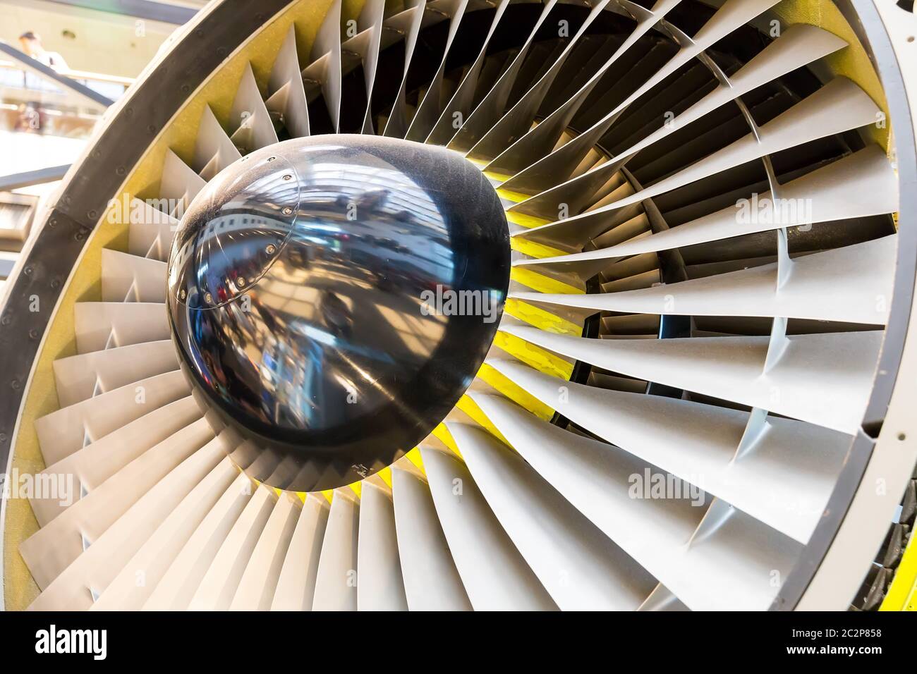 Jet engine blades closeup. Airplane turbine Stock Photo - Alamy