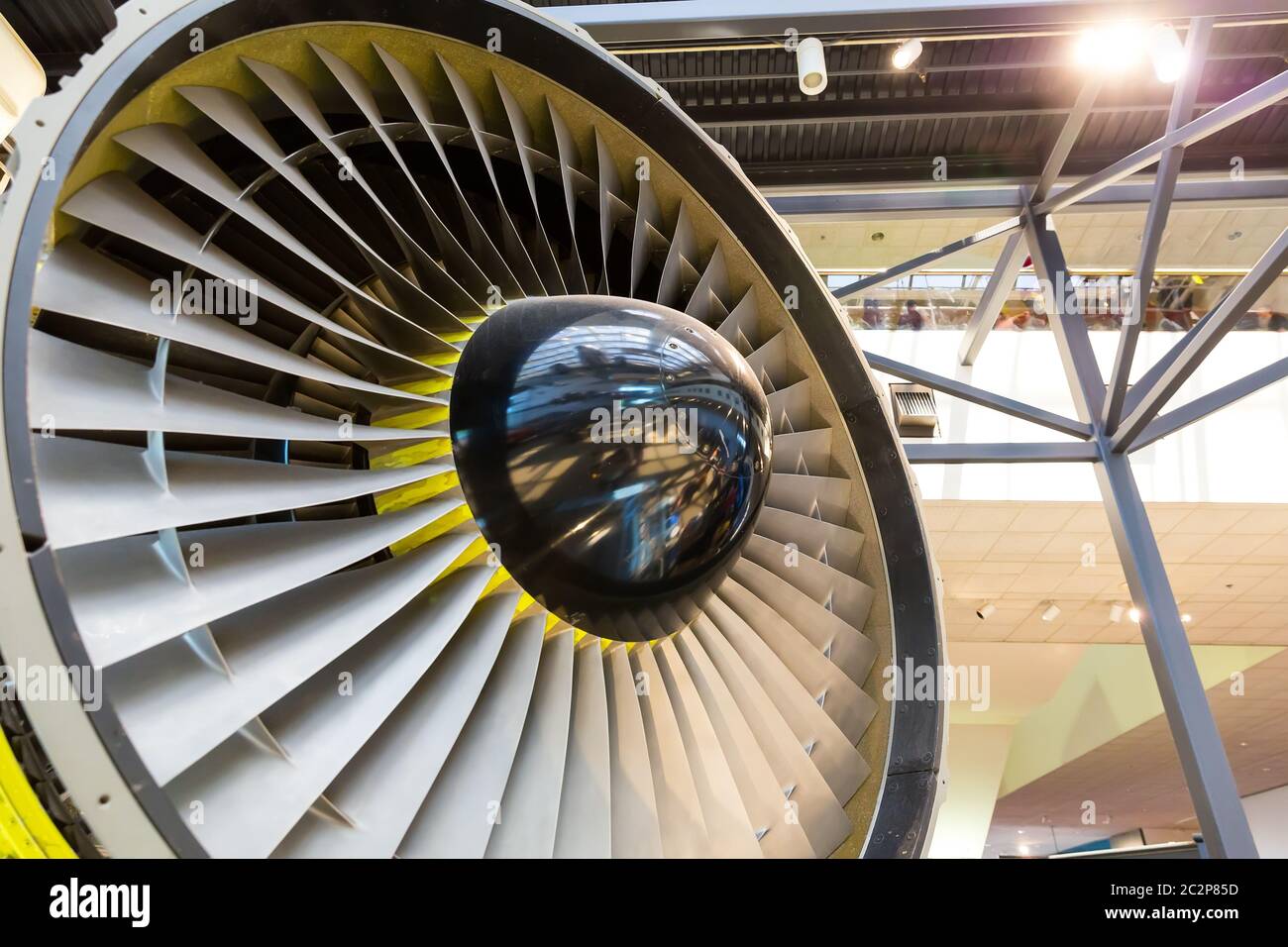 Jet engine blades closeup. Airplane turbine Stock Photo - Alamy