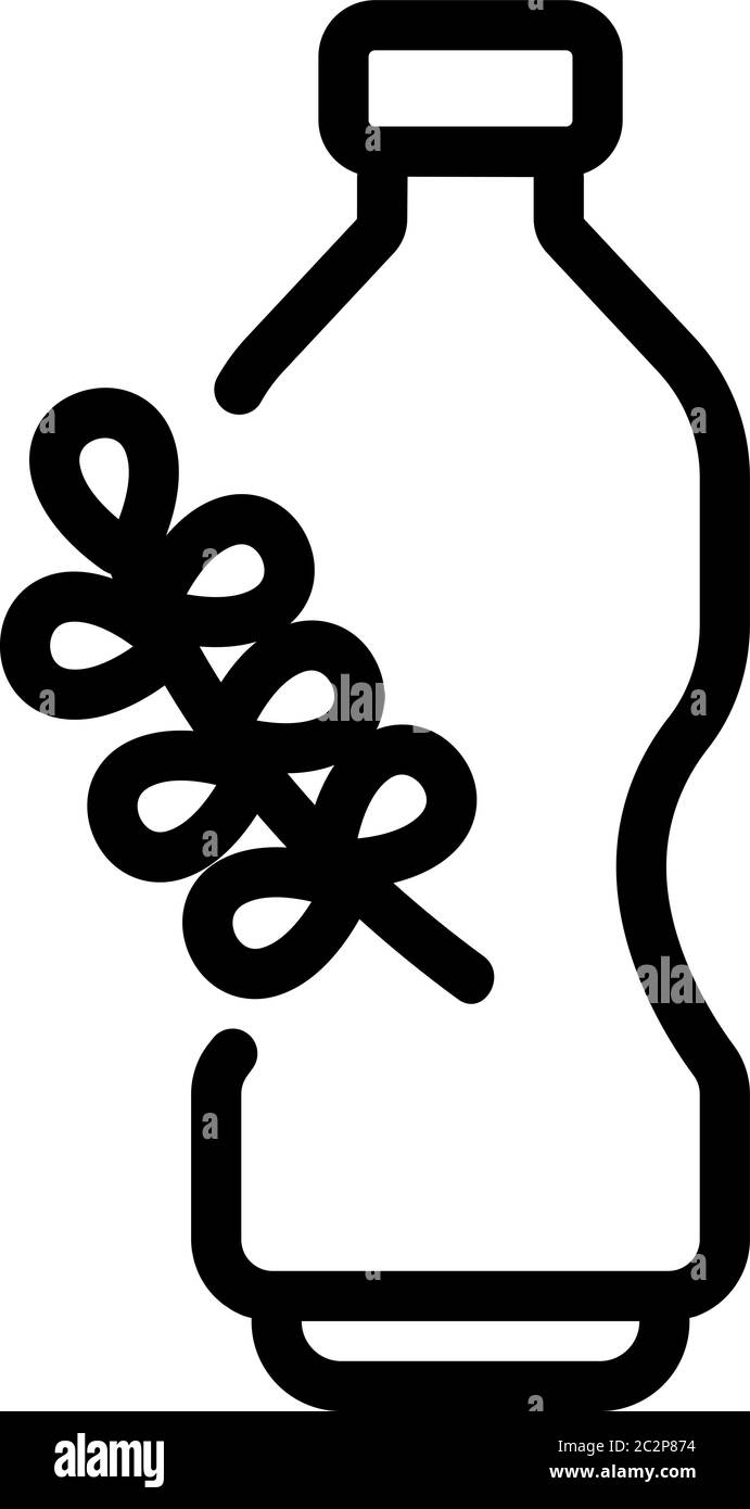 thyme oil bottle icon vector outline illustration Stock Vector Image ...