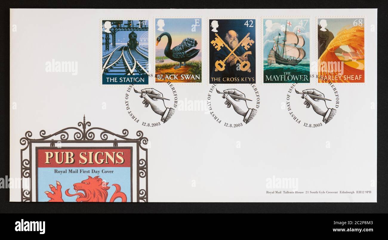 The mayflower pub sign stamp hi-res stock photography and images - Alamy