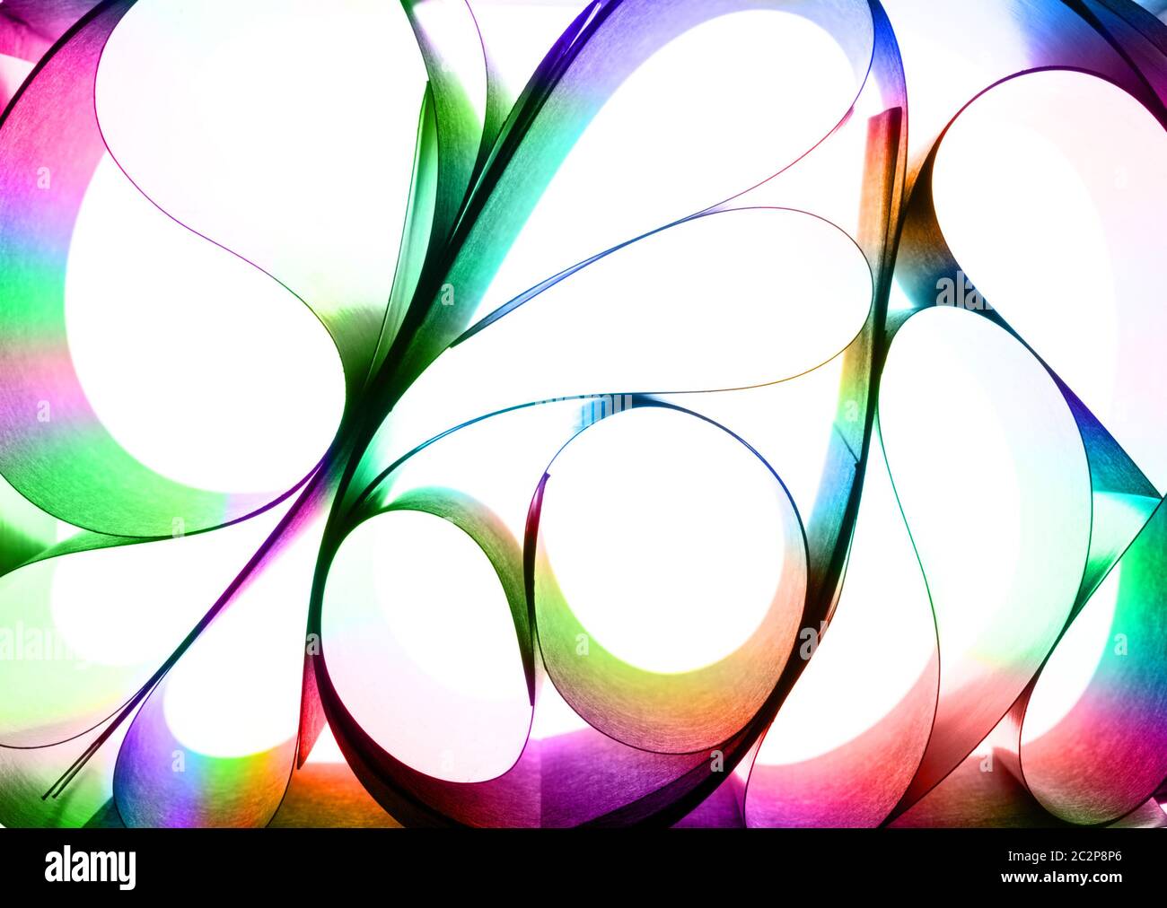 Abstract colorful paper curves. Use for background or texture Stock ...