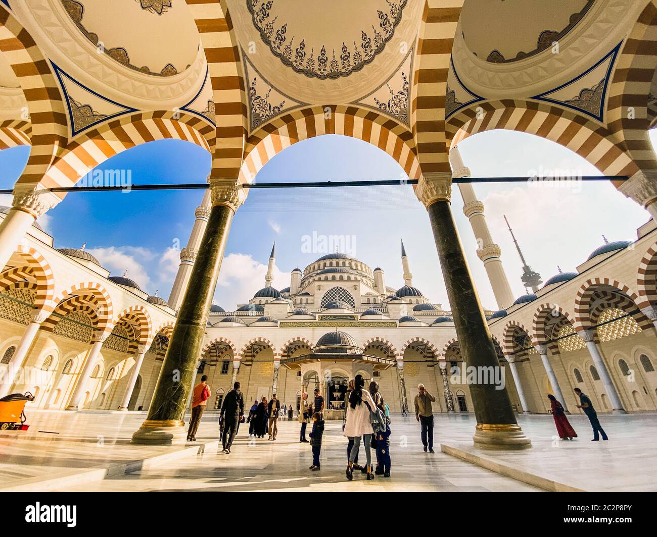 October 30, 2019. Istanbul Camlica Mosque. Turkish Camlica Camii. The ...