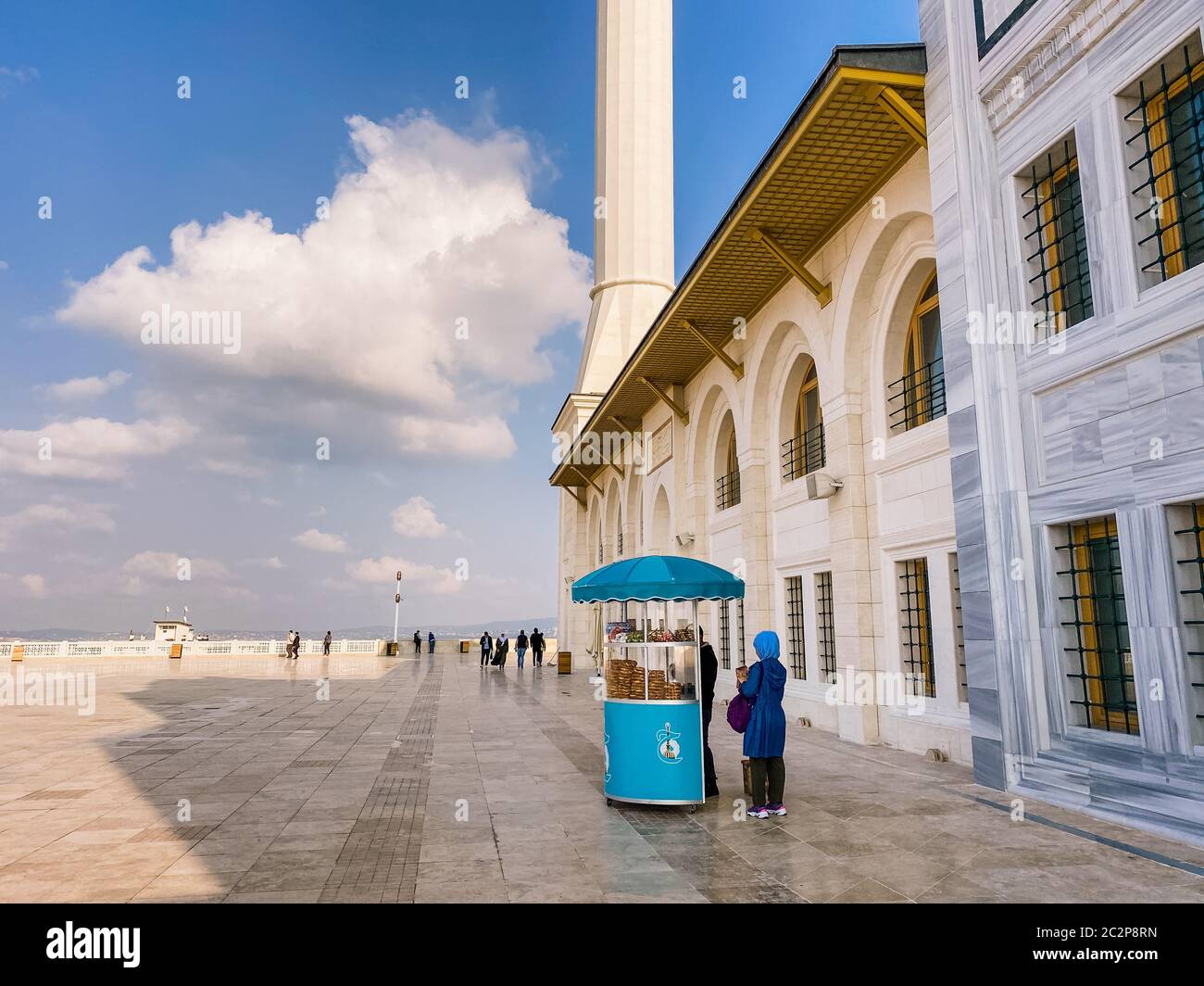 October 30, 2019. Istanbul Camlica Mosque. Turkish Camlica Camii. The ...