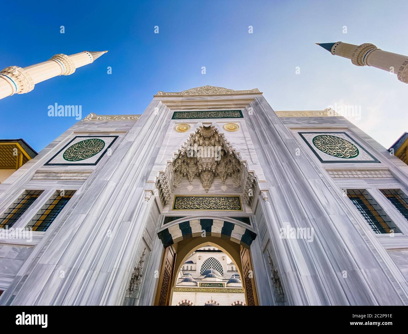October 30, 2019. Istanbul Camlica Mosque. Turkish Camlica Camii. The ...