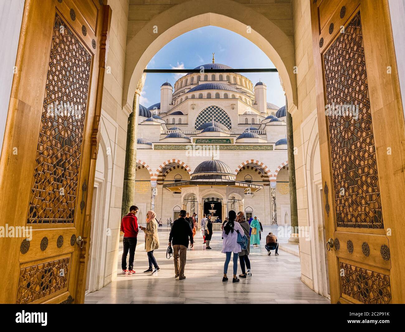 October 30, 2019. Istanbul Camlica Mosque. Turkish Camlica Camii. The ...
