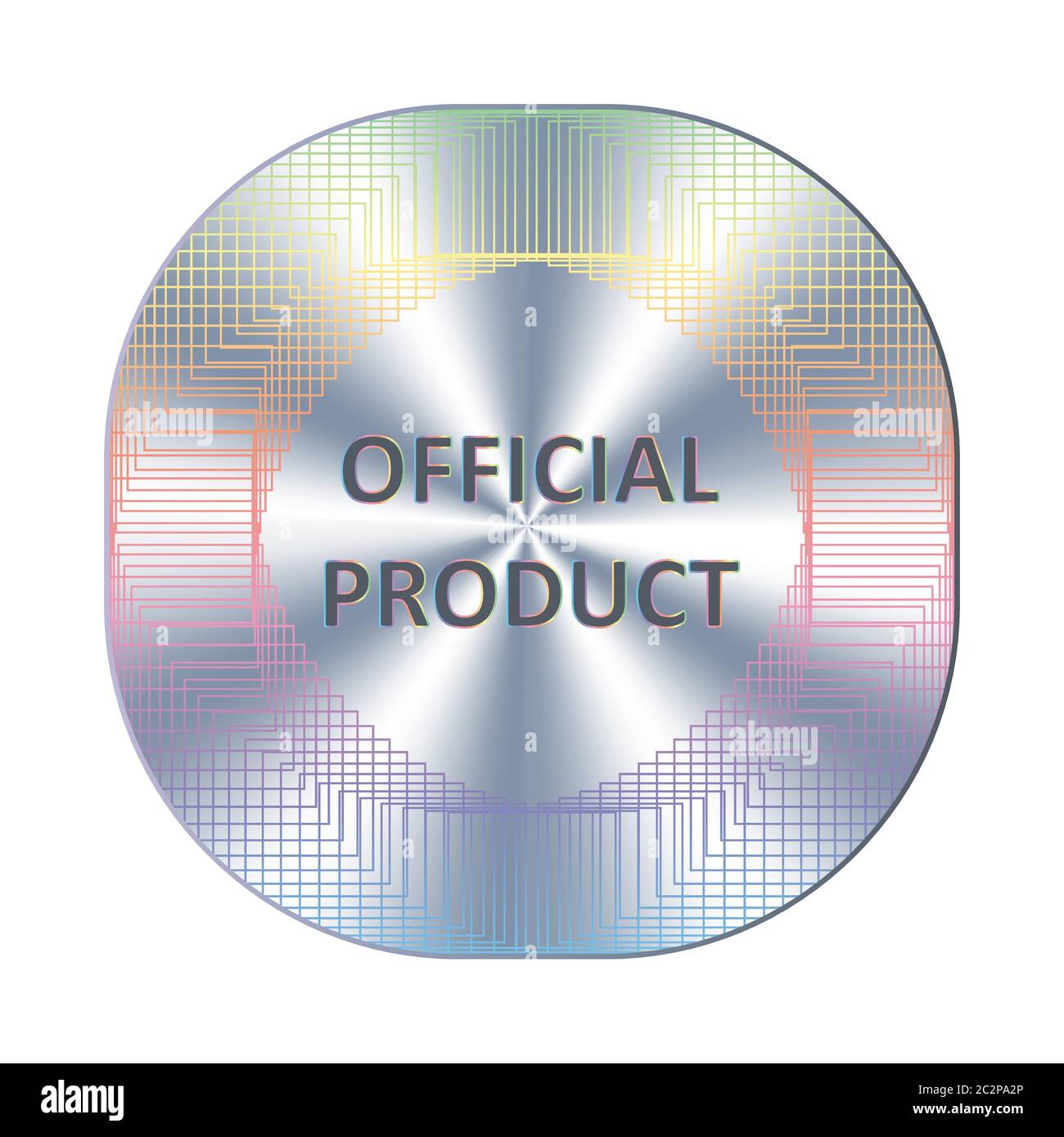 Official product circle hologram sticker. Vector official assurance ...