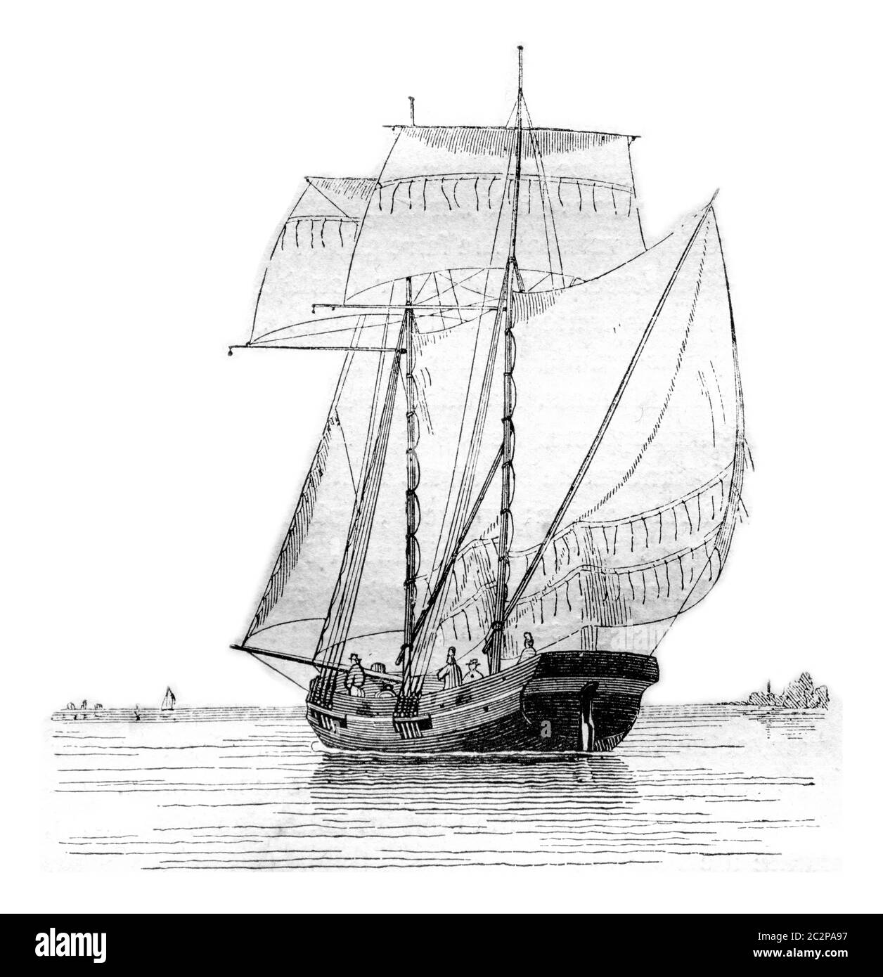 Koff current broad reach, seen by hip portside, vintage engraved ...