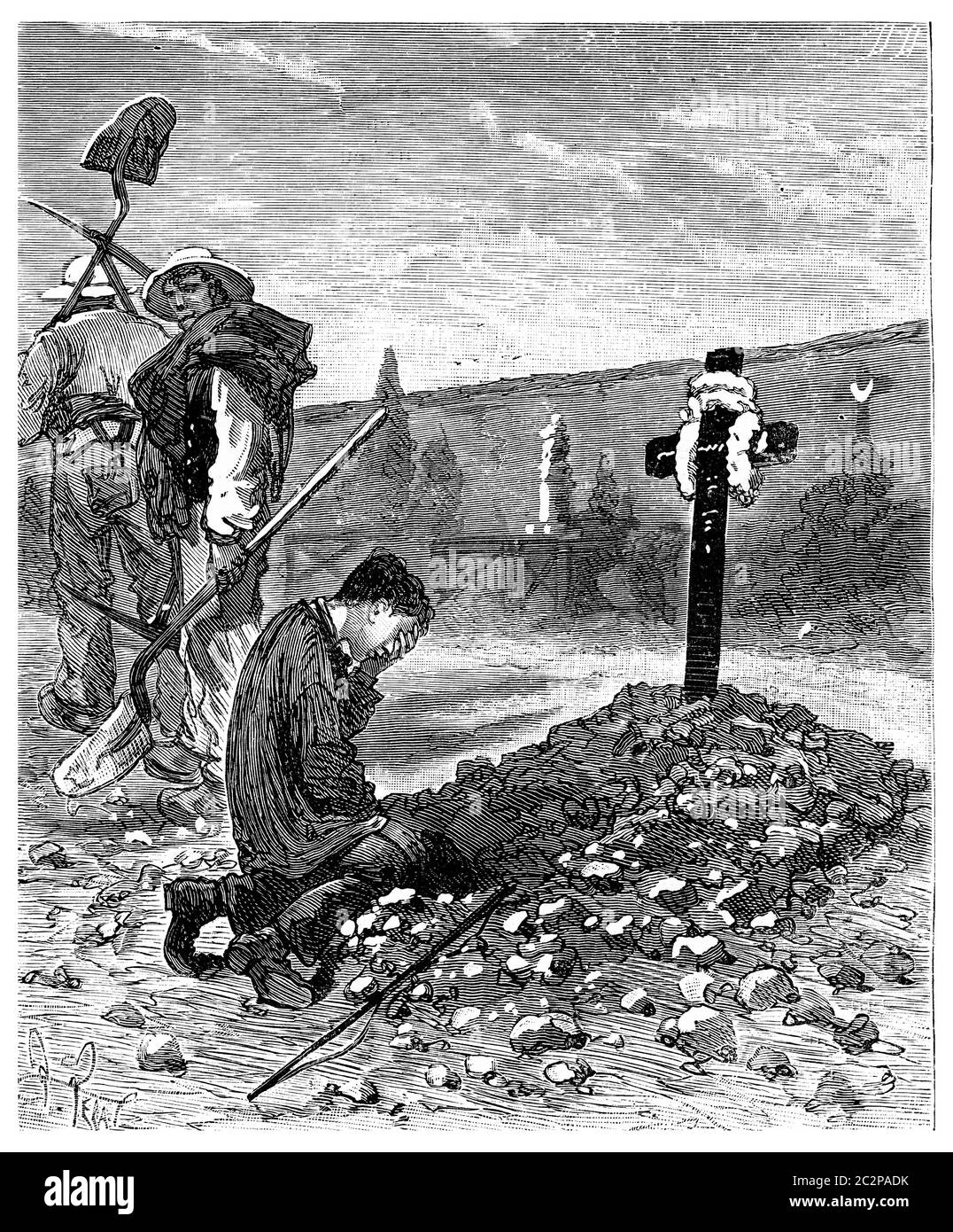 He cried the stranger as he was weeping over the grave of his father ...