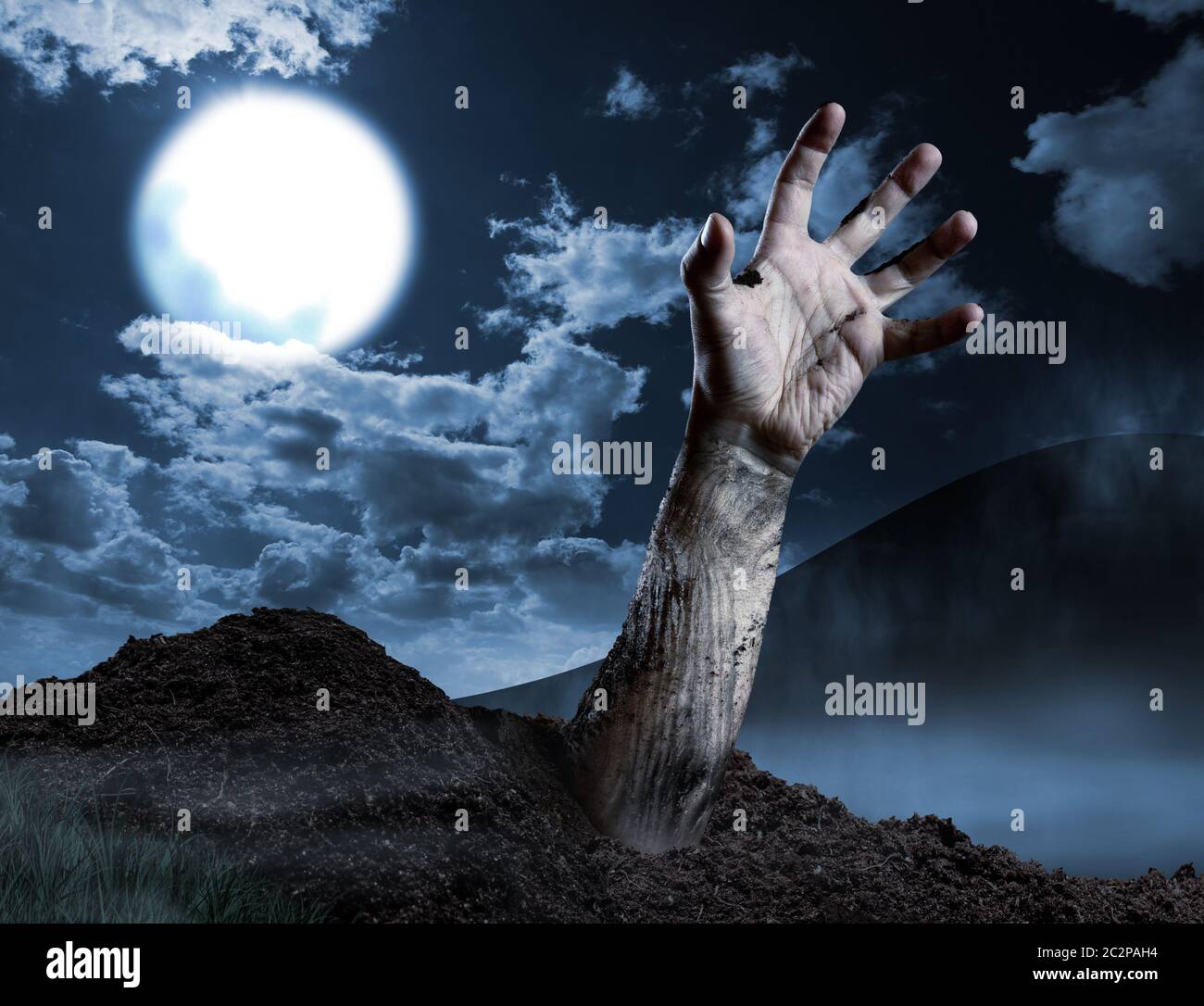 Zombie Crawling Out Of Grave