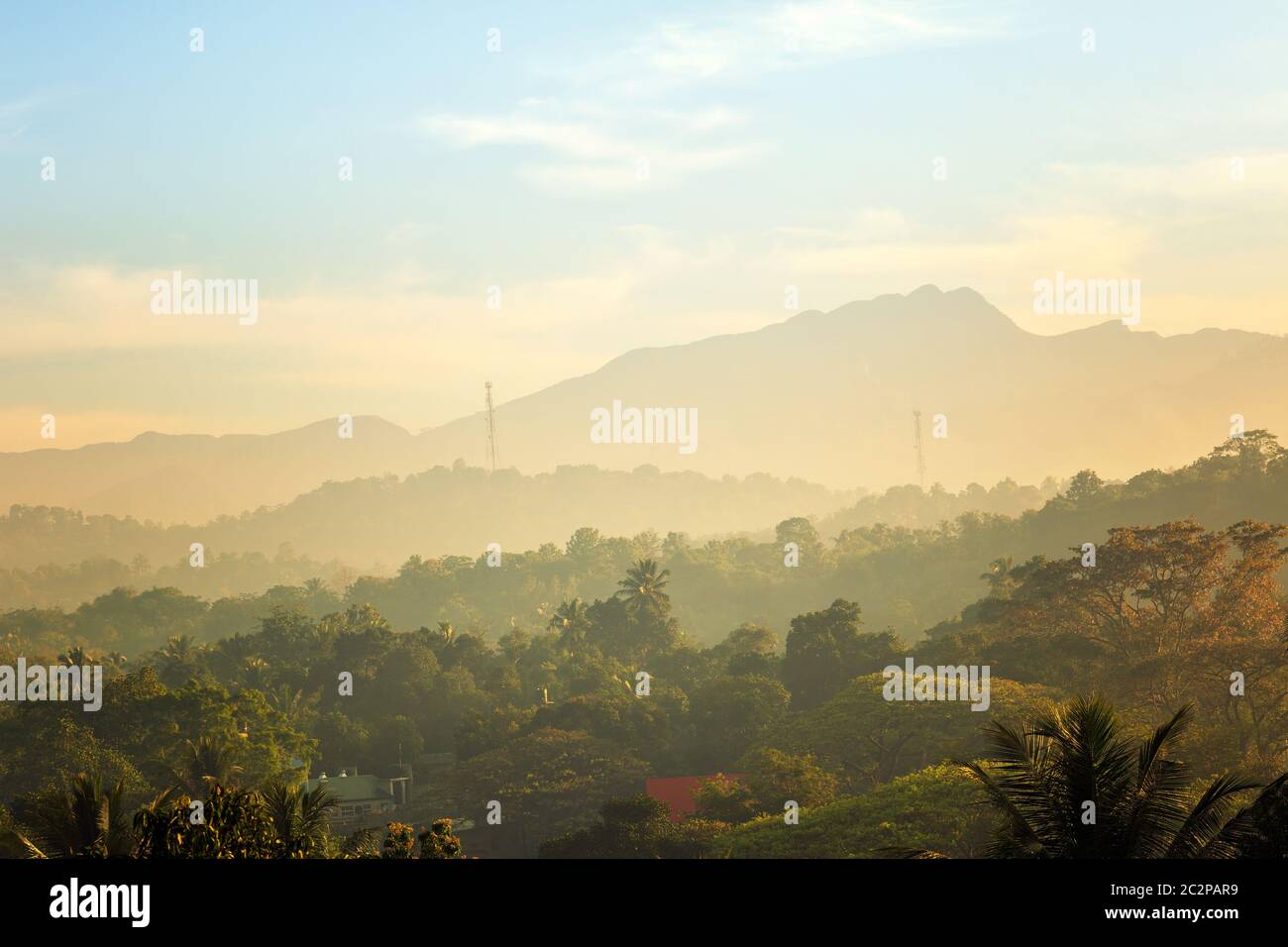 Scenic green mountains anb jungles, Ceylon. Landscape of Sri Lanka ...