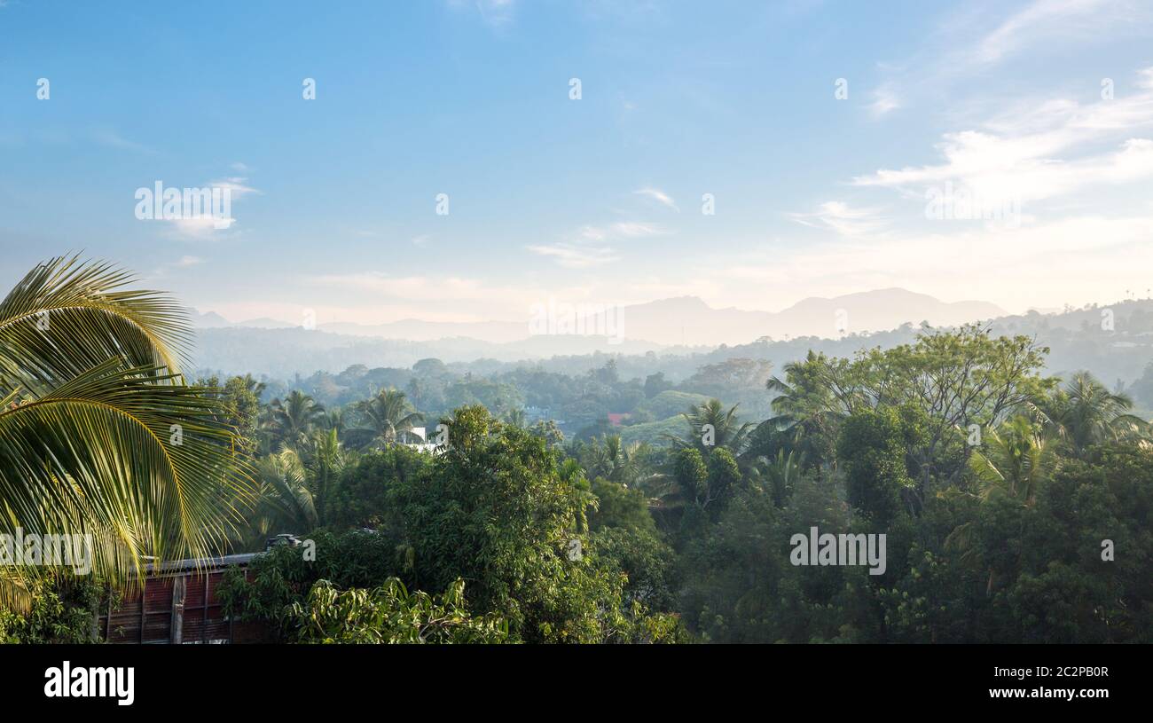 Scenic green mountains anb jungles, Ceylon. Landscape of Sri Lanka ...