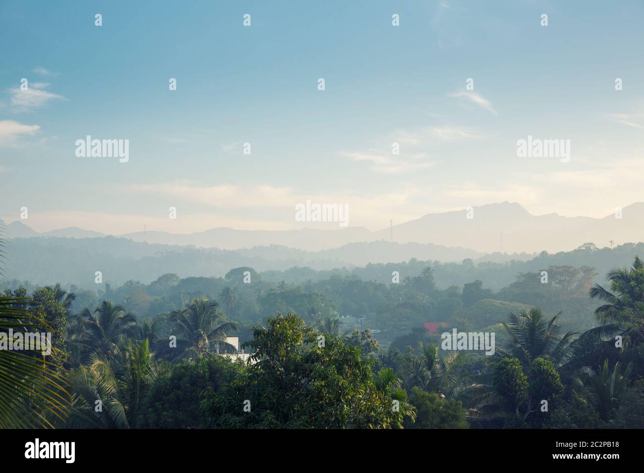 Scenic green mountains anb jungles, Ceylon. Landscape of Sri Lanka ...