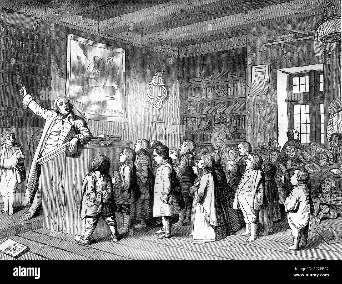 Schoolmaster engraving hi-res stock photography and images - Alamy
