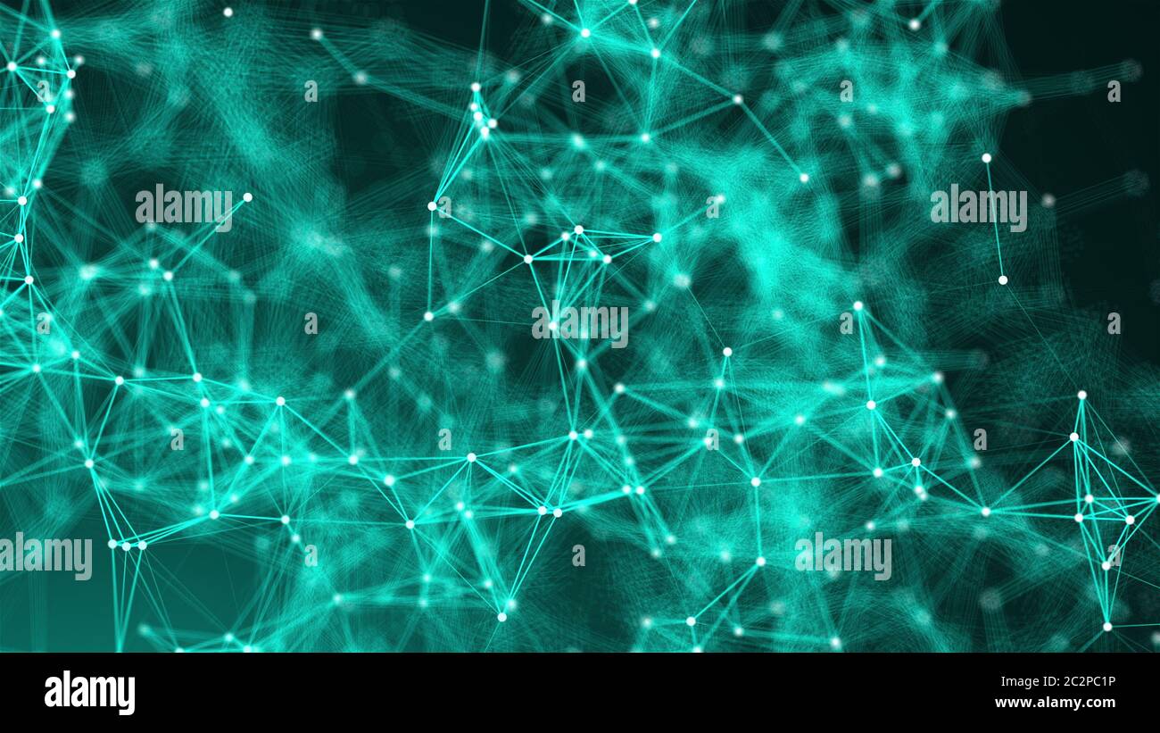 Abstract connection dots. Technology background. Network concept. 3d rendering Stock Photo - Alamy