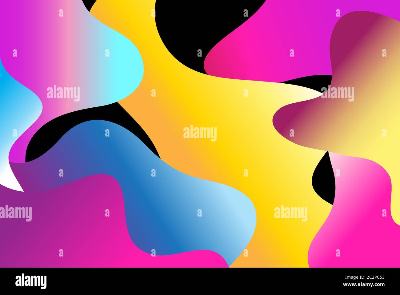 Vector abstract background of various wavy elements Stock Vector Image ...