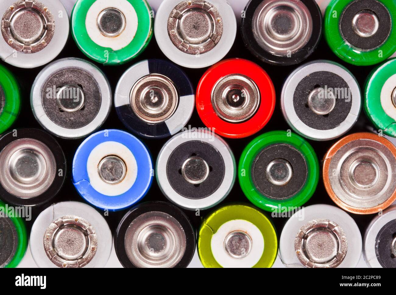 Many colorful batteries. Use for background or texture Stock Photo - Alamy