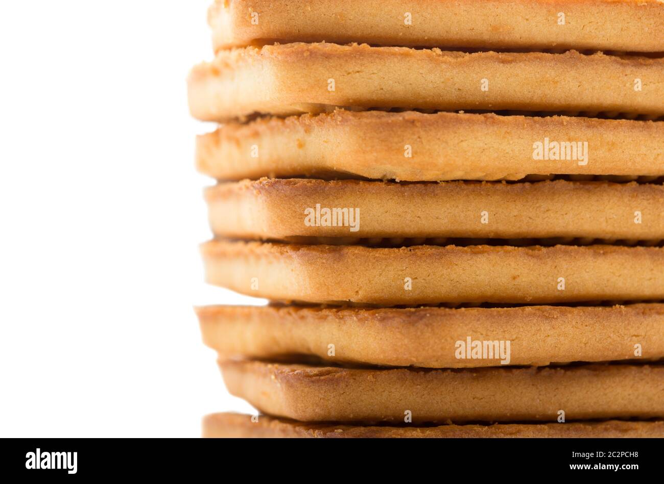 Stack of square homemade cookies Stock Photo - Alamy