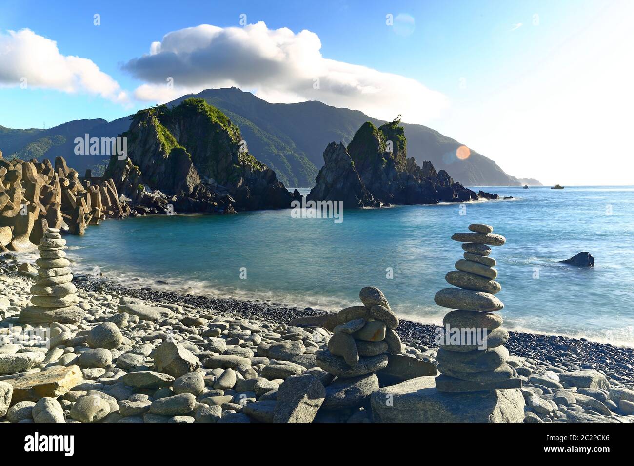 Beach near fenniaolin fishing harbor in Yilan county, Taiwan Stock ...