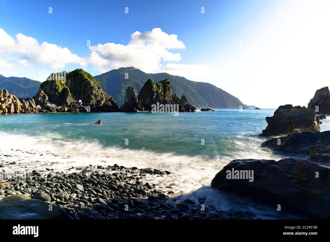Beach near fenniaolin fishing harbor in Yilan county, Taiwan Stock ...