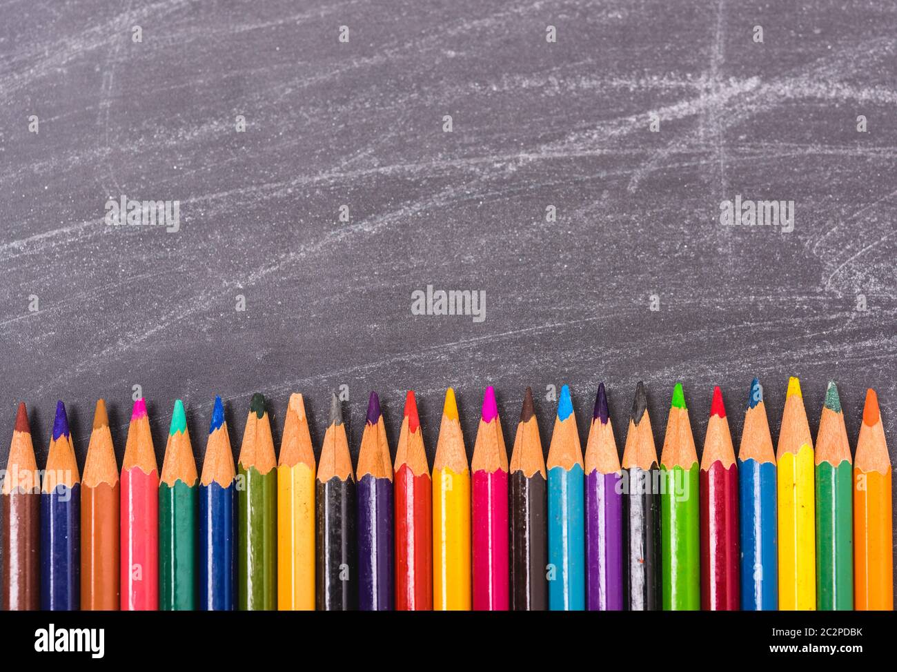Multi Color pencils on crowd Stock Photo - Alamy