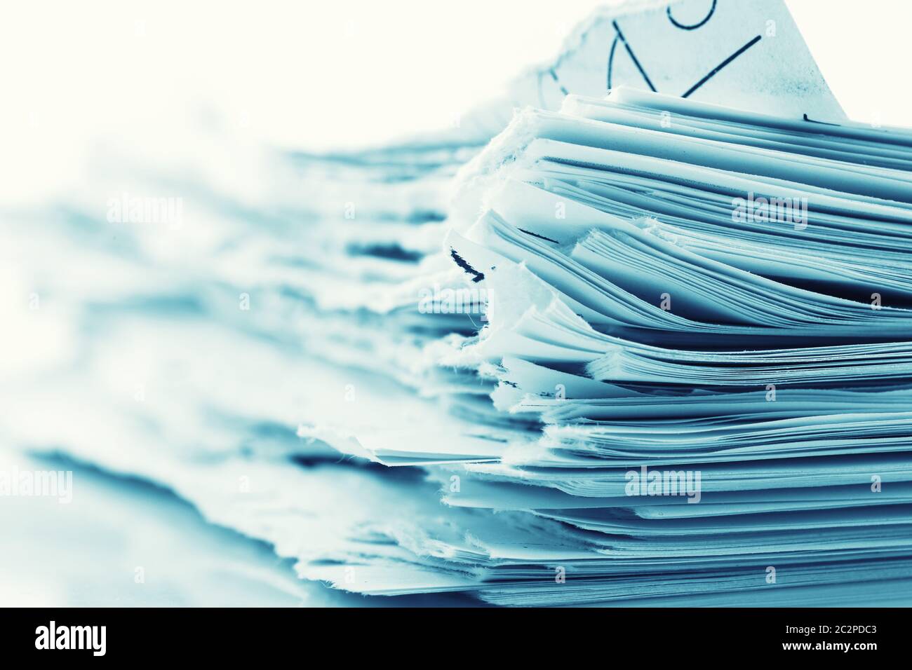 Ragged paper sheets isolated on white Stock Photo - Alamy