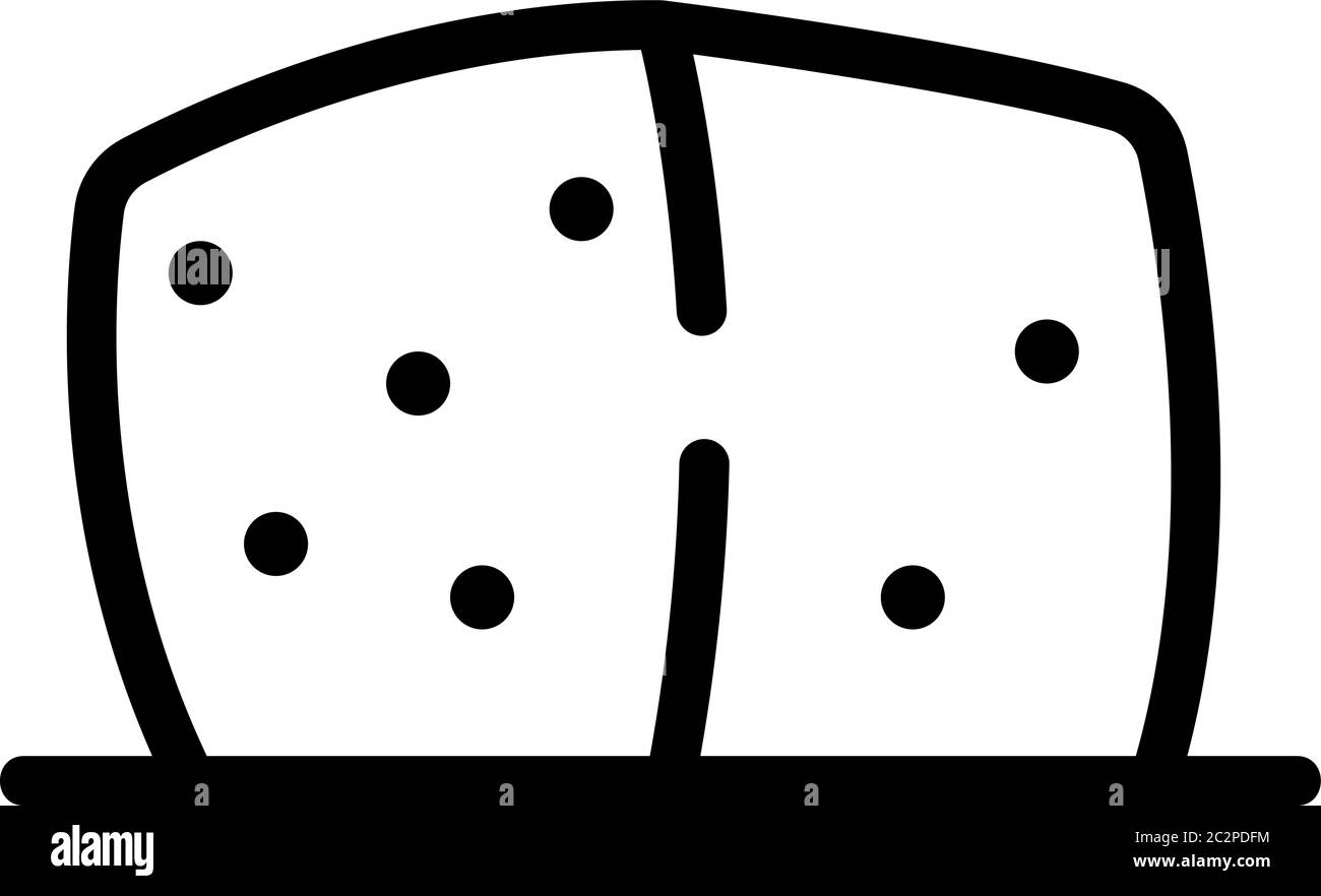 slime in cube form icon vector outline illustration Stock Vector Image ...