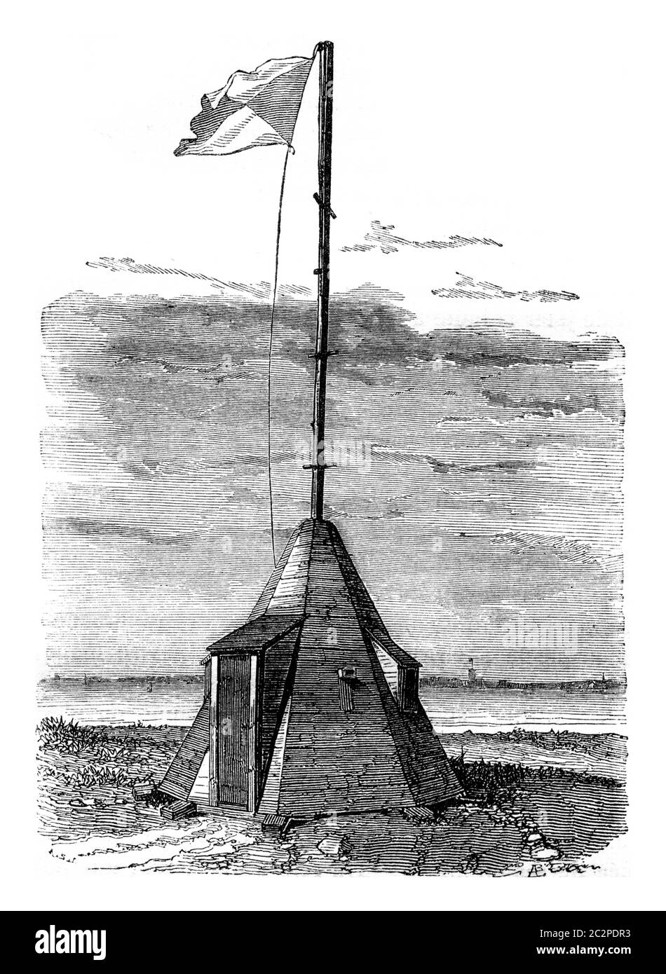 Old semaphore picture Black and White Stock Photos & Images - Alamy