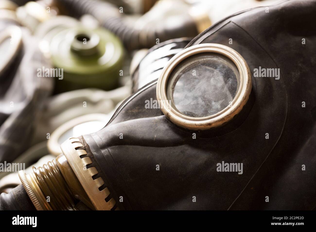 Closeup of old dirty gas mask Stock Photo - Alamy