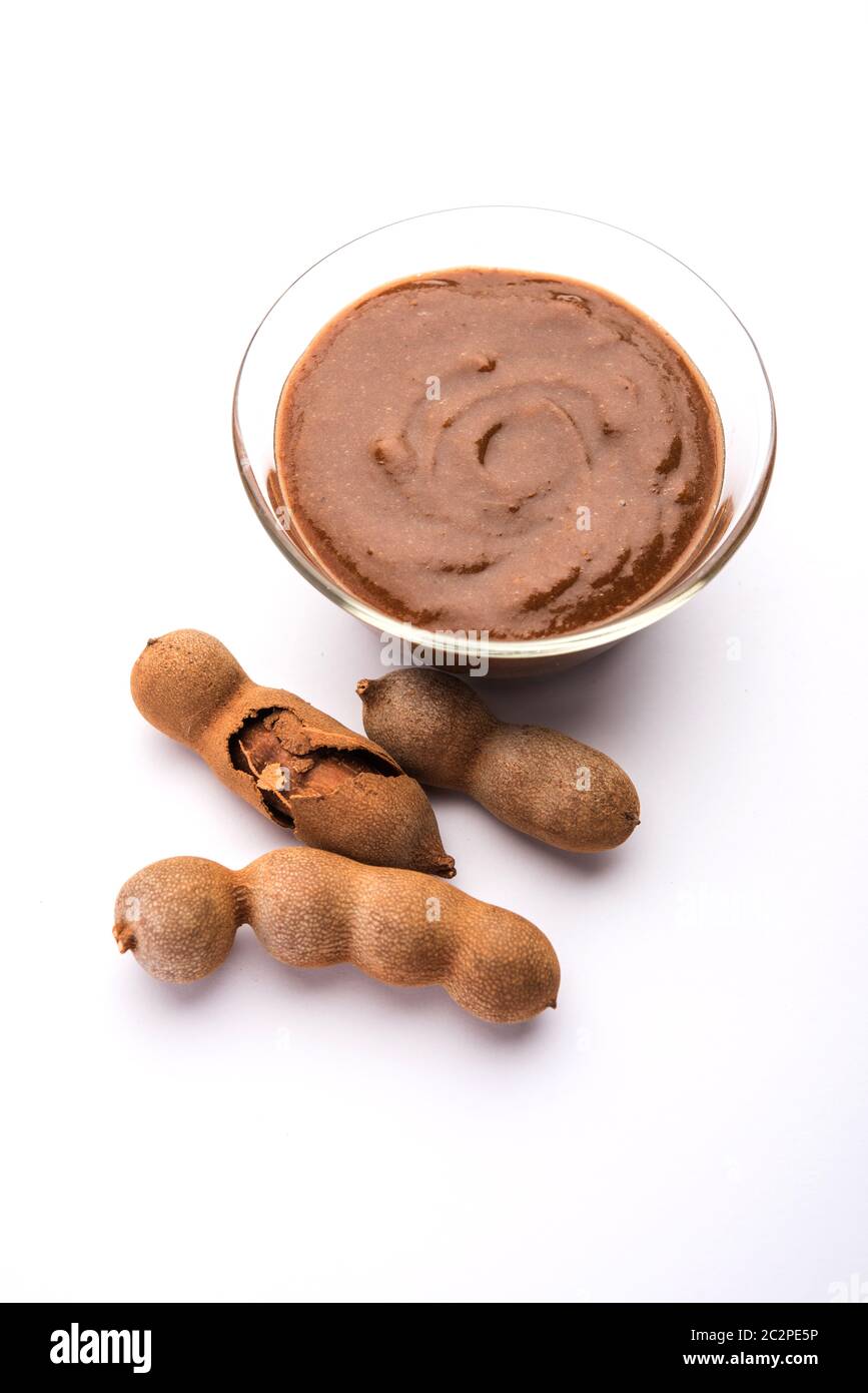 Tamarind Or Imli Fresh Puree, Paste from Pulp Stock Photo - Alamy