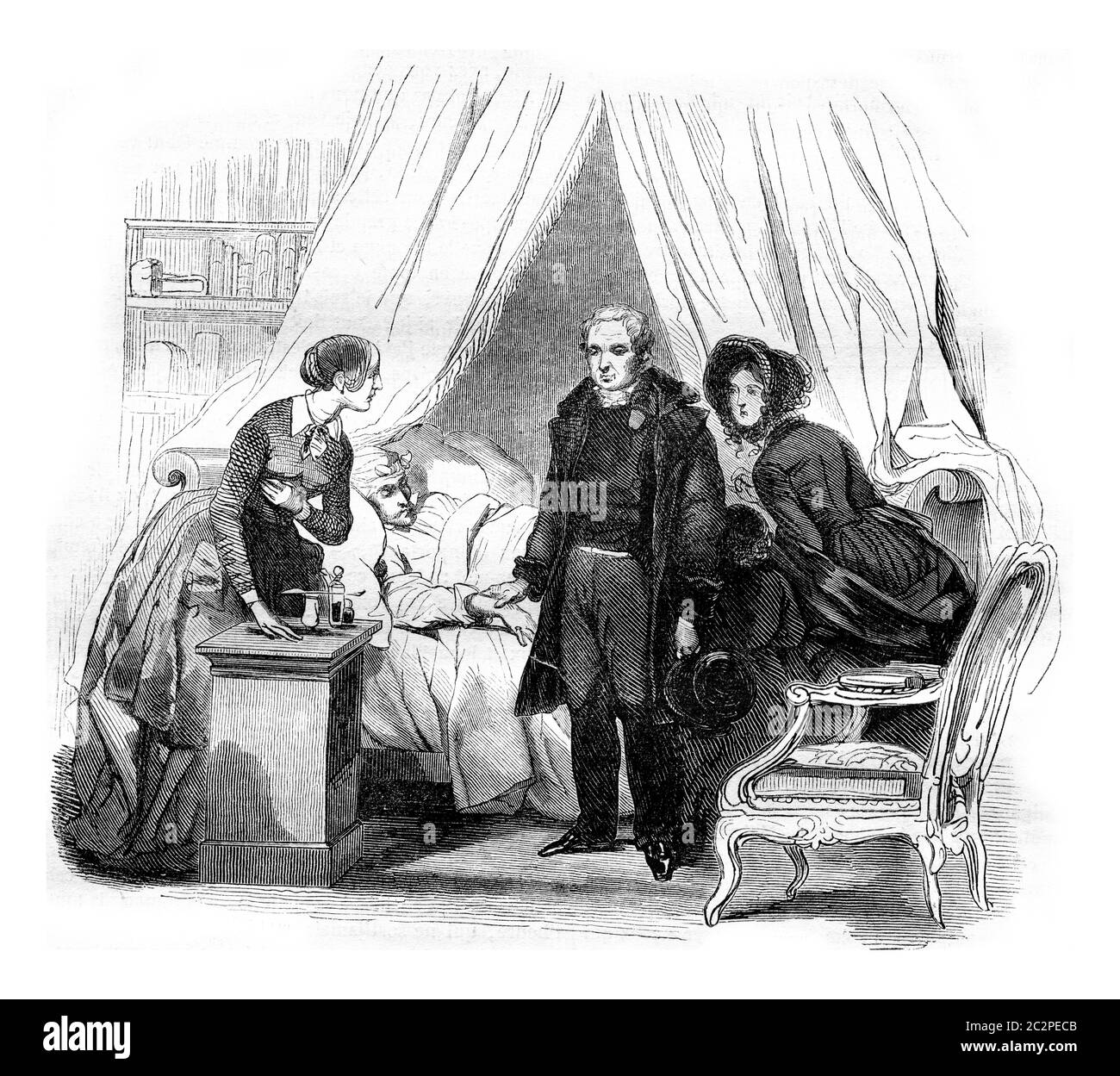 Vintage doctor home visit Cut Out Stock Images & Pictures - Alamy