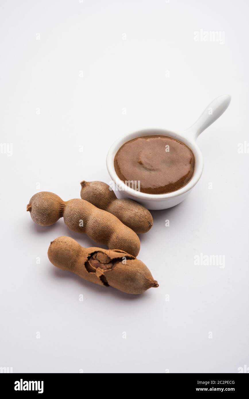 Tamarind Or Imli Fresh Puree, Paste from Pulp Stock Photo - Alamy