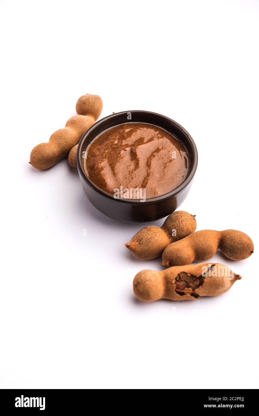 Tamarind Or Imli Fresh Puree, Paste from Pulp Stock Photo - Alamy