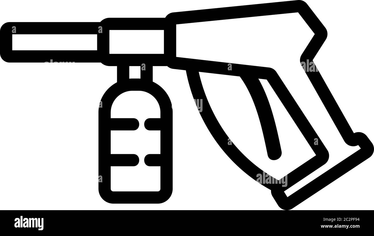 pressure washing equipment icon vector outline illustration Stock ...
